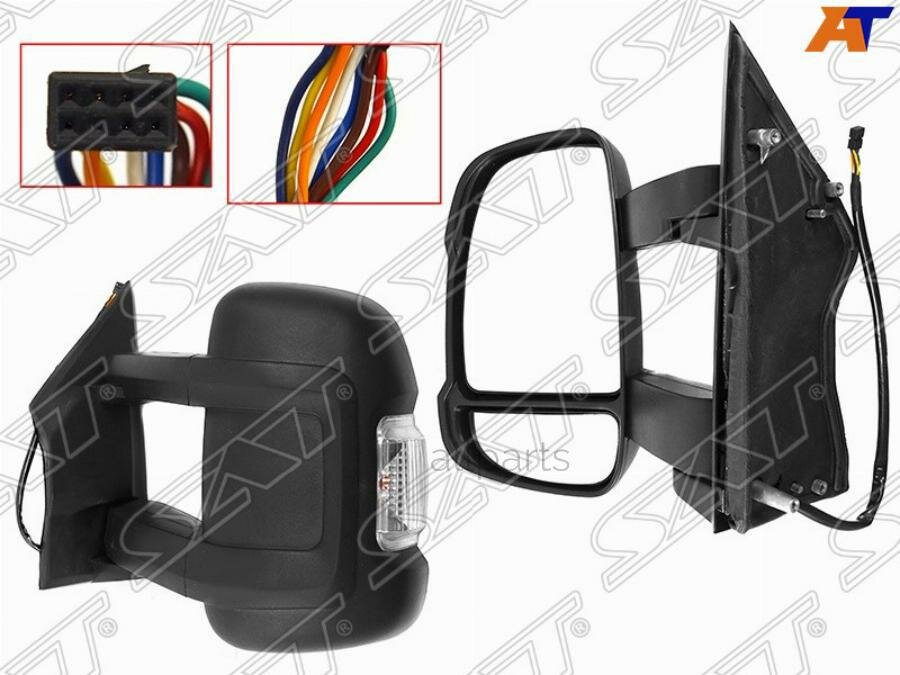 SAT ST-FT76-940-D2 Зеркало Peugeot Boxer 06-14 / Citroen Jumper 06-14 / Fiat Ducato 06-14 (Слева/ Обогрев/ Регулировка/