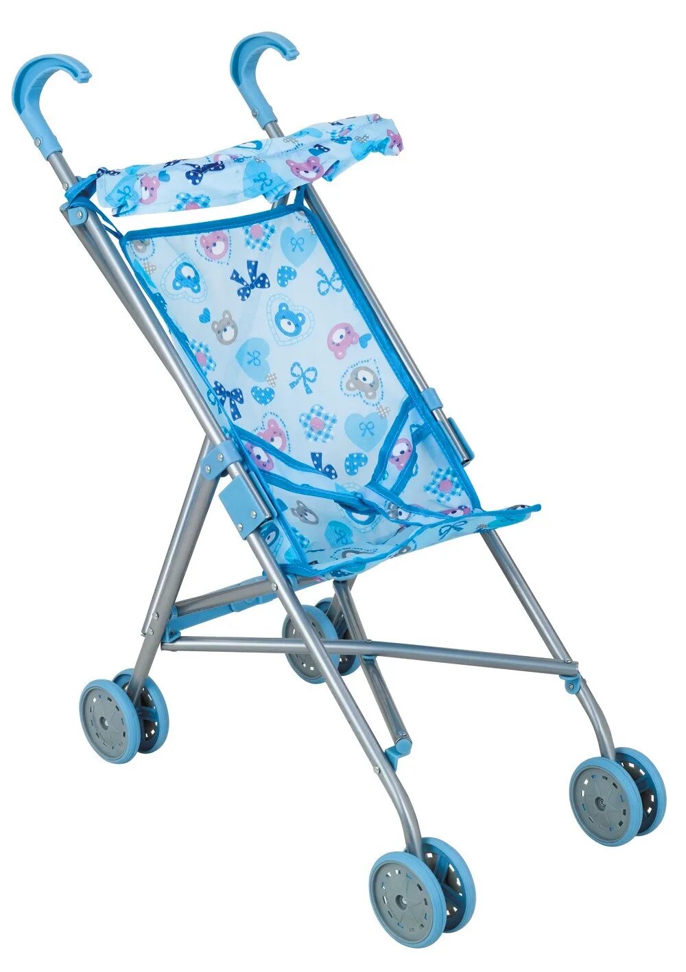 Коляска-трость Buggy Boom 8003-М1418, для кукол, металл/полиэстер/пластик, 52х26х55см