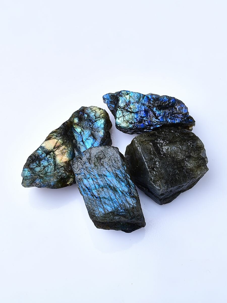 Натуральный камень лабрадорит минерал с синим блеском для коллекции и декора