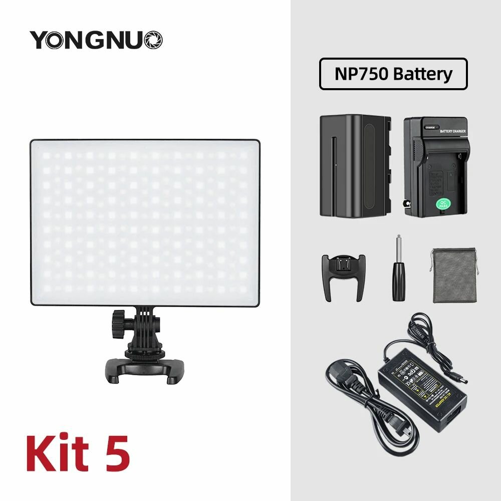 YONGNUO YN300AIR II RGB светодиодный видеосвет+ Аккумулятор + Комплект адаптера питания