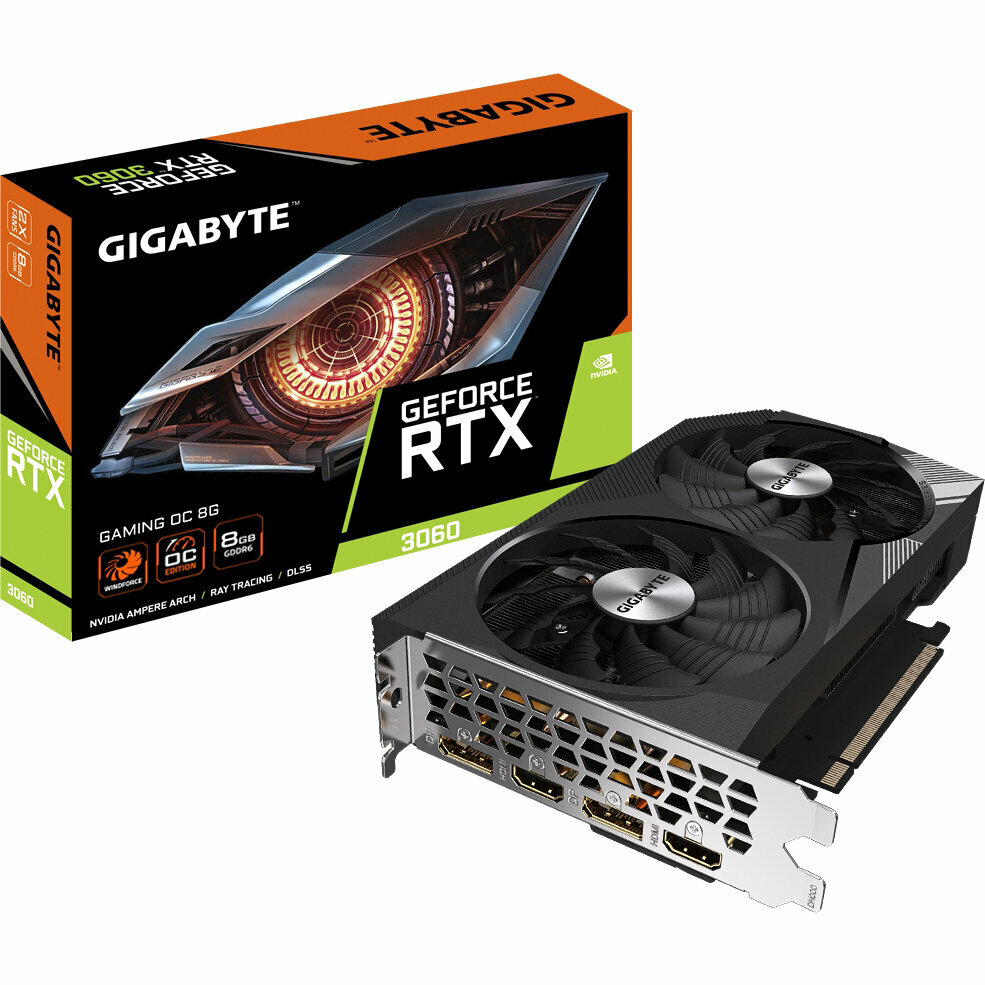 Видеокарта GIGABYTE GeForce RTX 3060 Gaming OC 8GB (GV N3060GAMING OC 8GD)