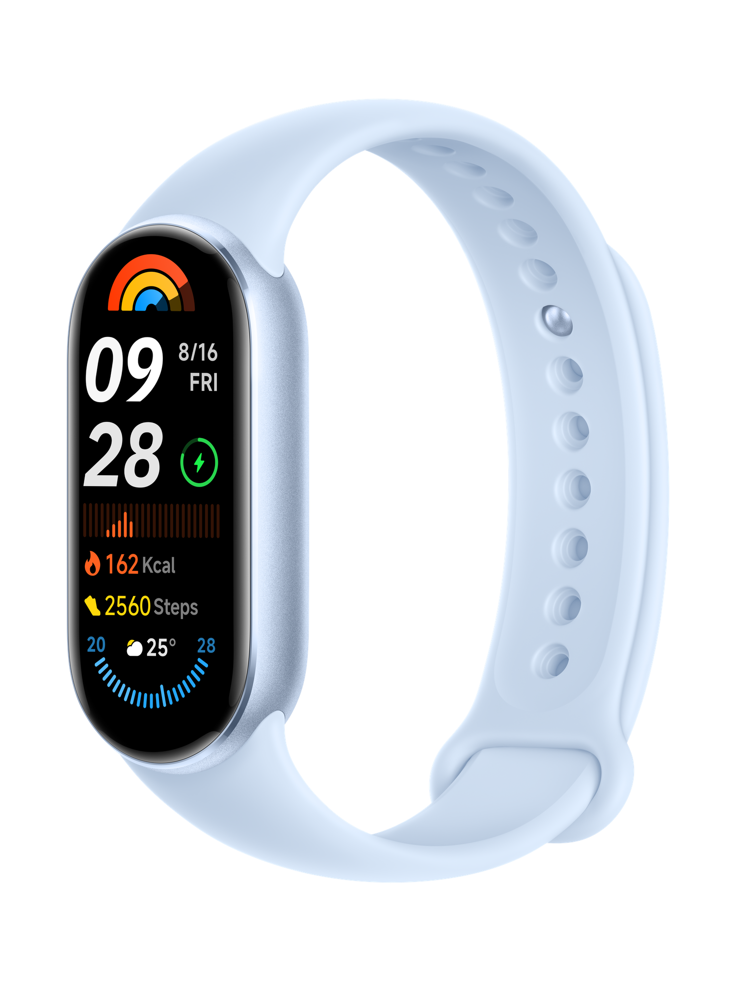 Фитнес-браслет Xiaomi Smart Band 9, AMOLED, 490x192, IP68, Bluetooth, арктический голубой