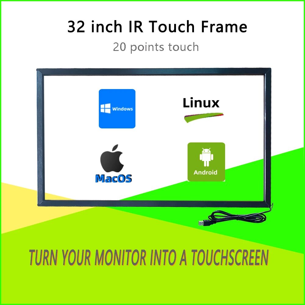 HaiTouchs IR32 32-дюймовая интерактивная сенсорная накладка 20 точек