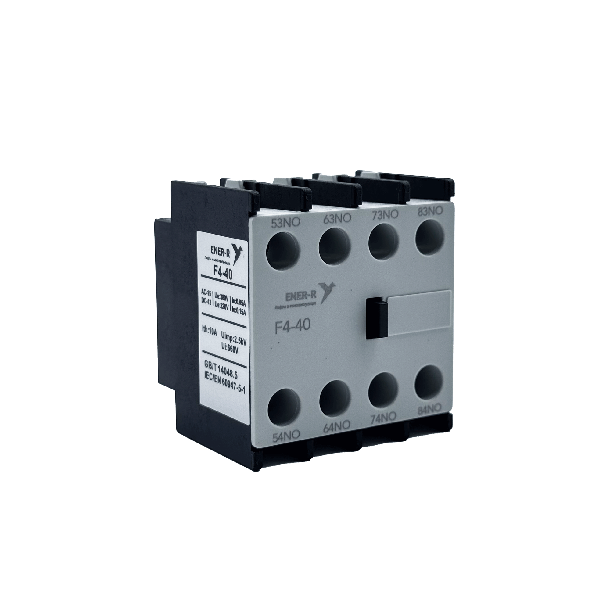 Блок вспомогательных контактов ENER-R (фронт) F4-40 4NO (нормально открытых)