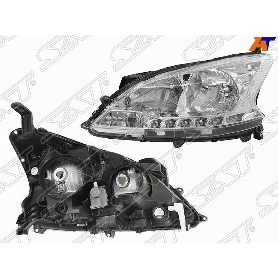 SAT ST1151129L Фара Nissan Sentra 12-19 / Sylphy 12-20 (Слева/ Галоген/ С электрокорректором)