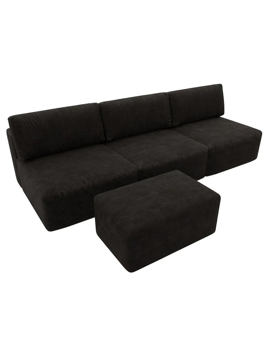 Диван прямой модульный Лего 367x85x119 см, велюр