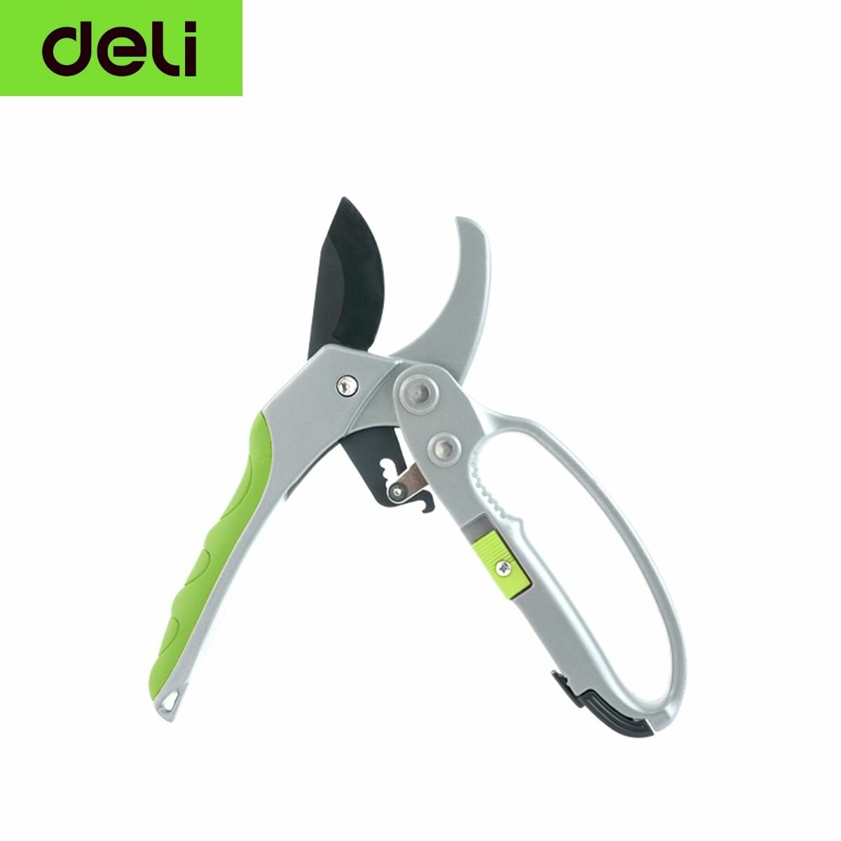 Секатор садовый с храповым механизмом Deli DL580229 (рез 20мм, тефлон, сталь SK5)