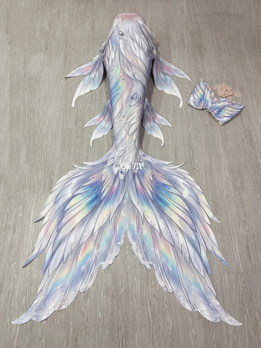 Профессиональный костюм русалки из полиэстера и спандекса, унисекс M, Tail and bra