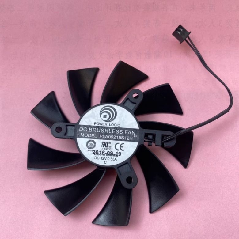 POWER LOGIC PLA09215S12H DC12V 0.55A 2-проводной вентилятор охлаждения -
