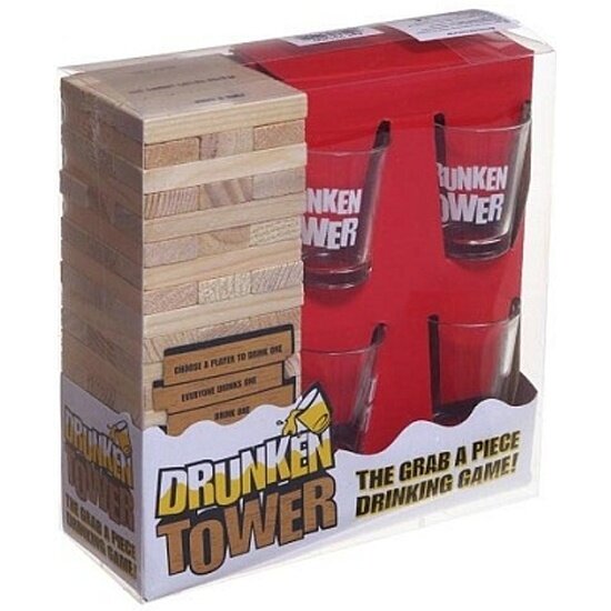 Настольная игра Remeco Collection ТОП гифт (питейная) "Башня" со стопками, 19*7*20 см.