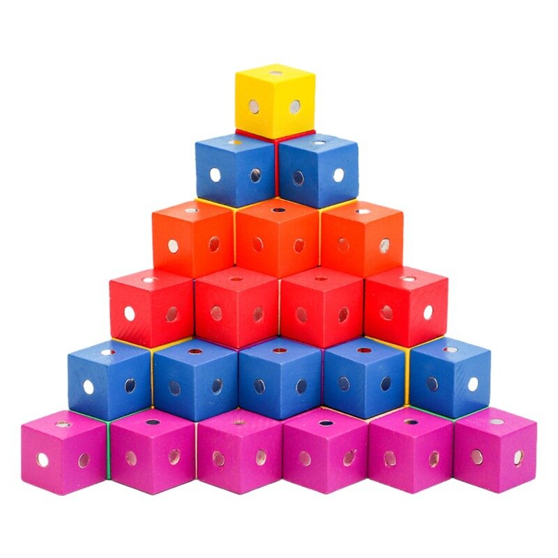 Магнитные строительные блоки, 3D, деревянные, 10 штук