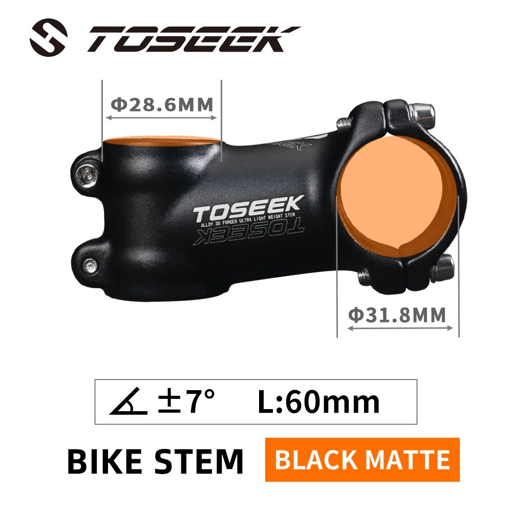 TOSEEK Алюминиевый вынос руля для MTB 31.8 мм 7/35 градусов Angle 7-60mm