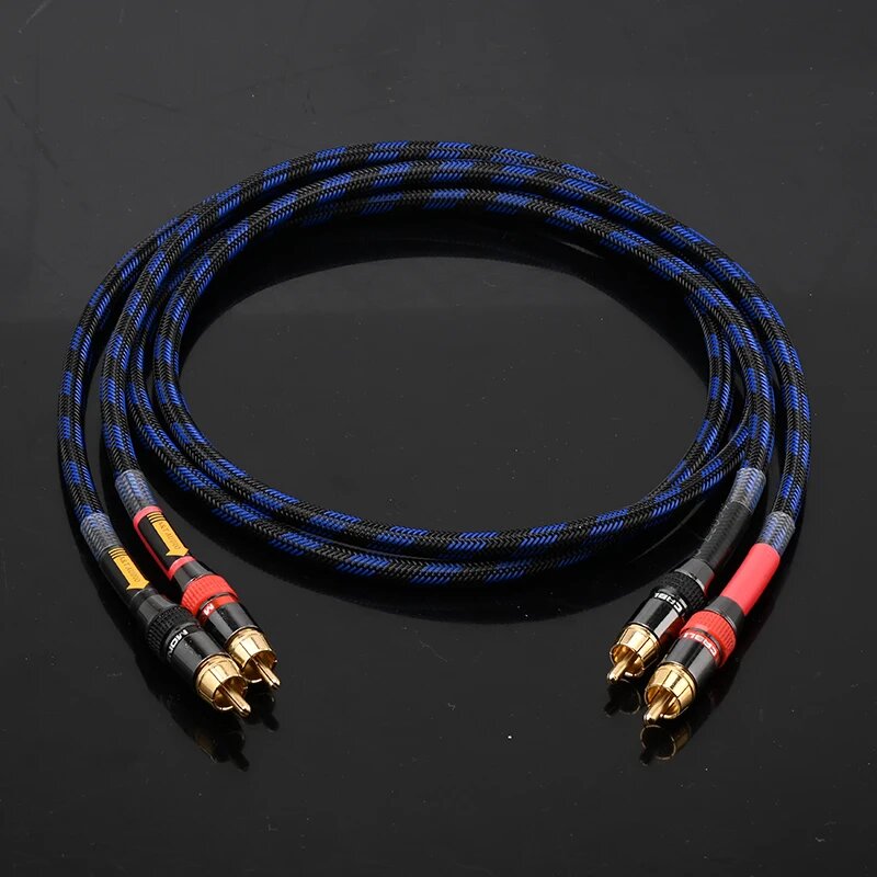 ATAUDIO RCA кабель 1м Blue-Black(Net)