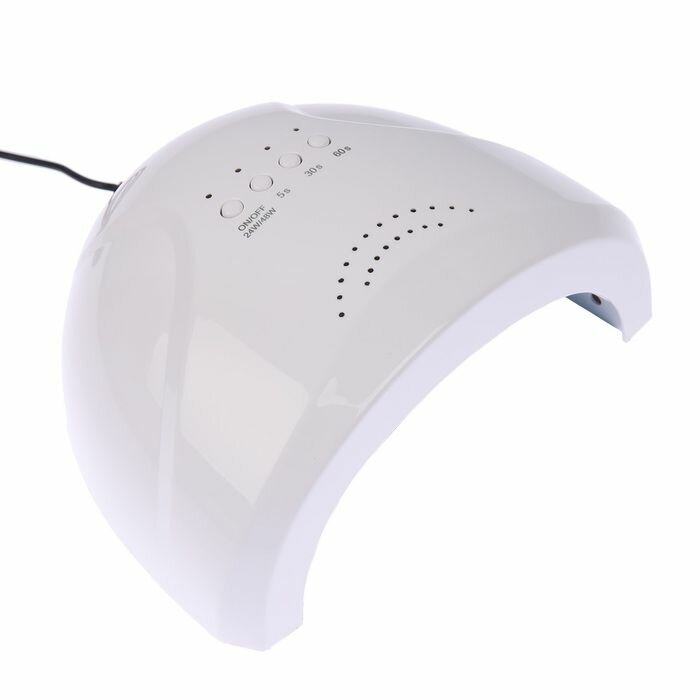 Лампа для маникюра Luazon Home LUF-17, UV/LED, 30 диодов, 48 Вт, таймер, USB, белая