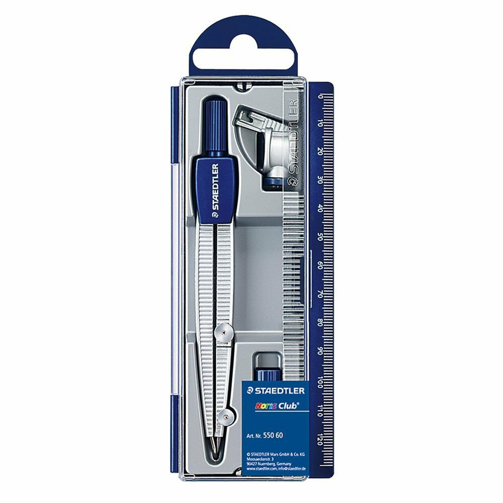 Набор для рисования STAEDTLER 550, с адаптером, игольчатая трубка, фиксированный компас