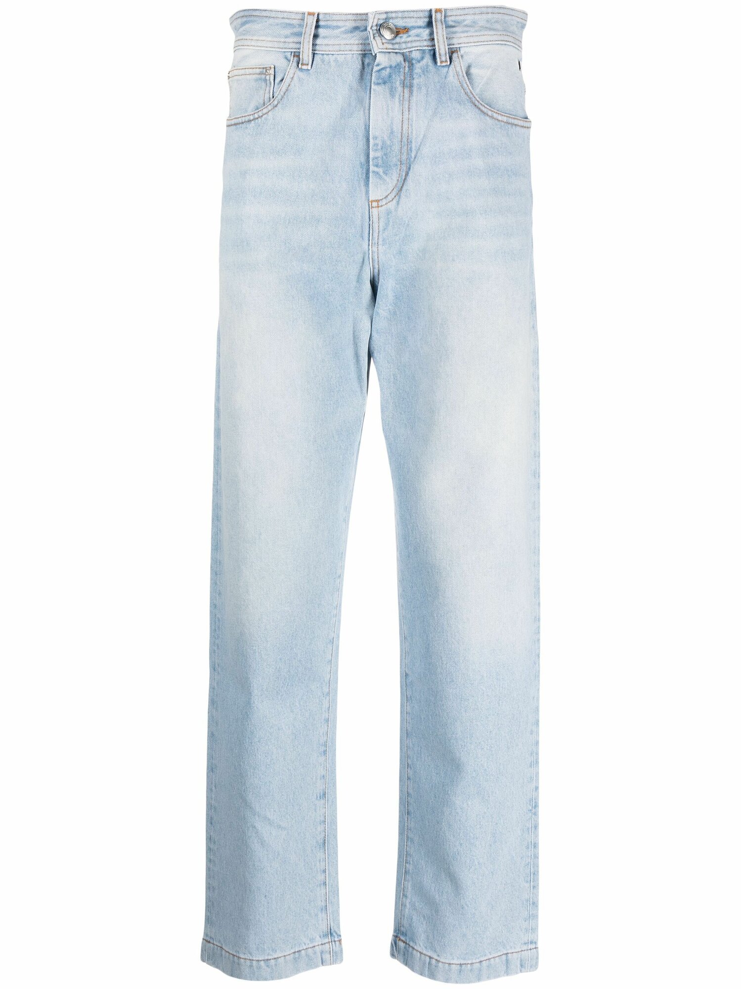 Джинсы широкие Широкие джинсы с принтом граффити 