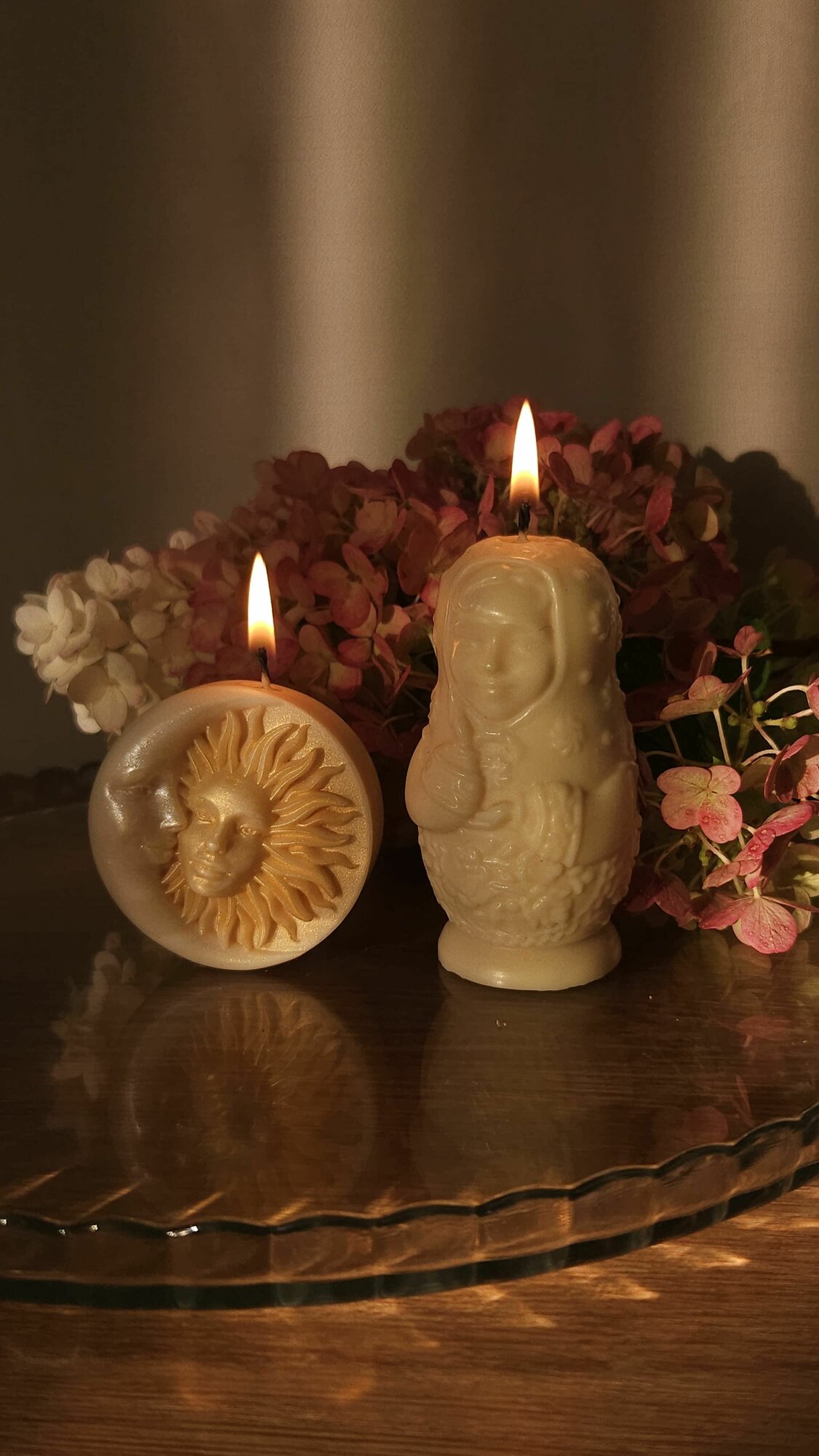 Свеча Солнце-Луна/ Свеча матрёшка/ Славянские мотивы