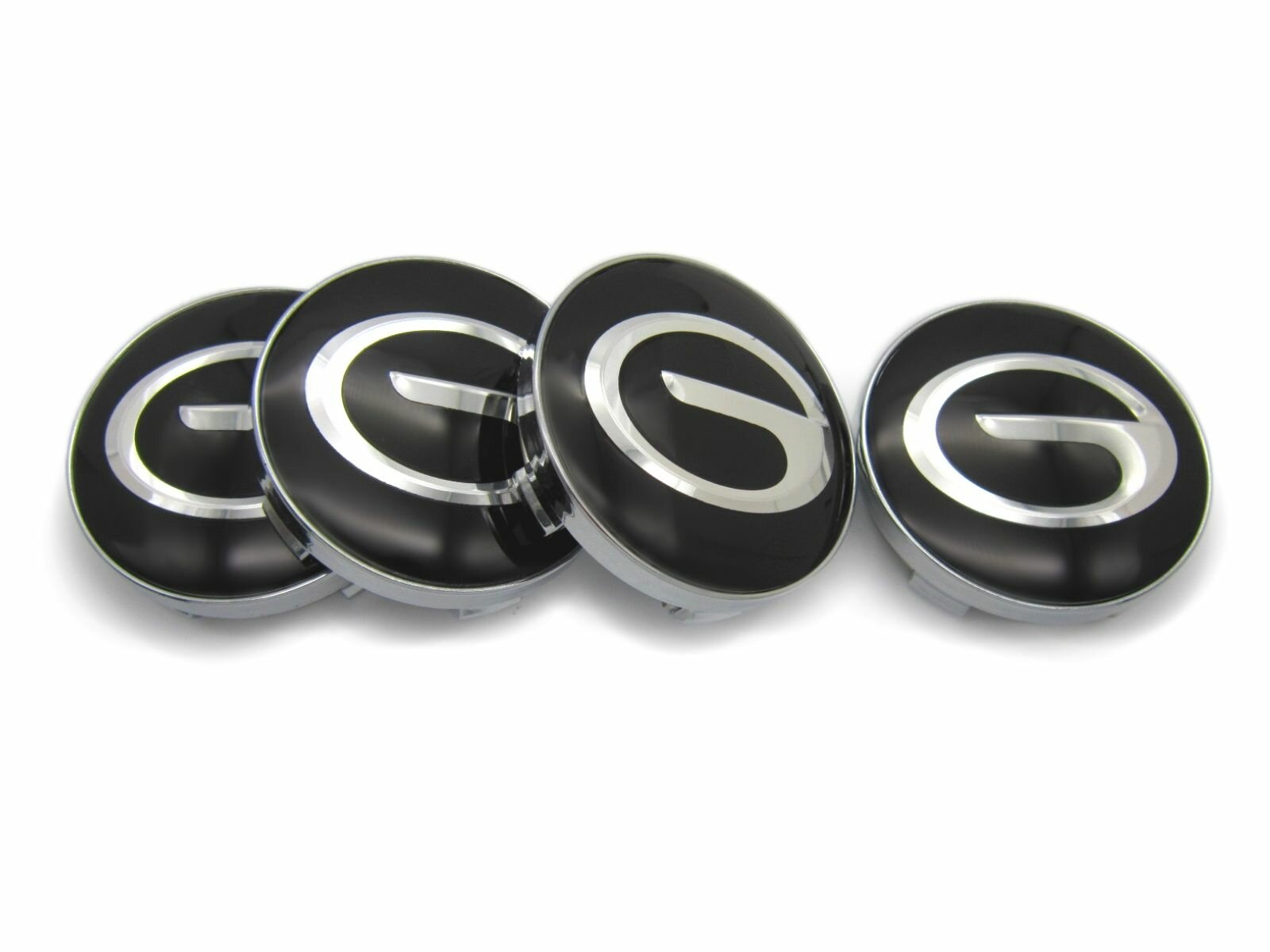 Колпачки, заглушки на литые диски GAC black 60/56 мм, комплект 4 шт.