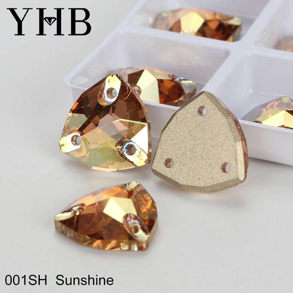 Стразы YHB 12 мм, 001SH Sunshine, 28 шт