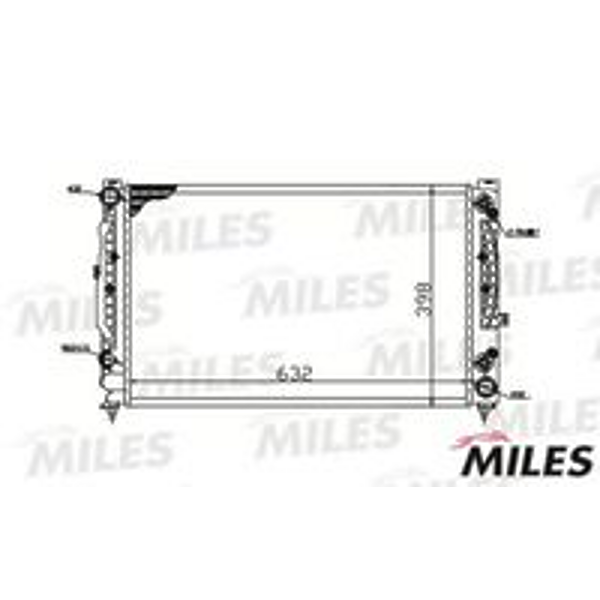 MILES ACRM098 радиатор (механическая сборка) Audi (Ауди) a4 / a6 2.4-2.8 / 2.5td a / t 97-06 (nissens 60498) acrm098