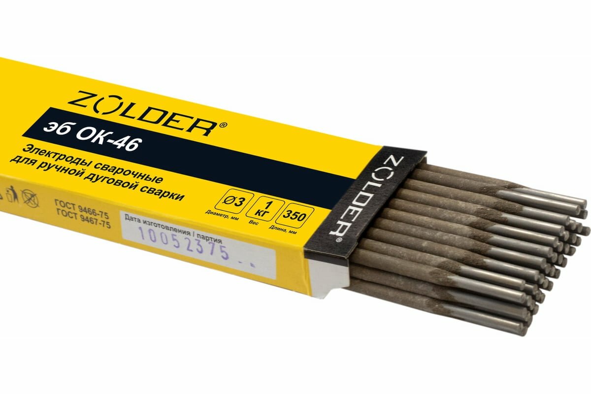 ZOLDER Электроды сварочные ЭБ ОК-46.00 3.0 мм, 1 кг для ручной дуговой сварки стали