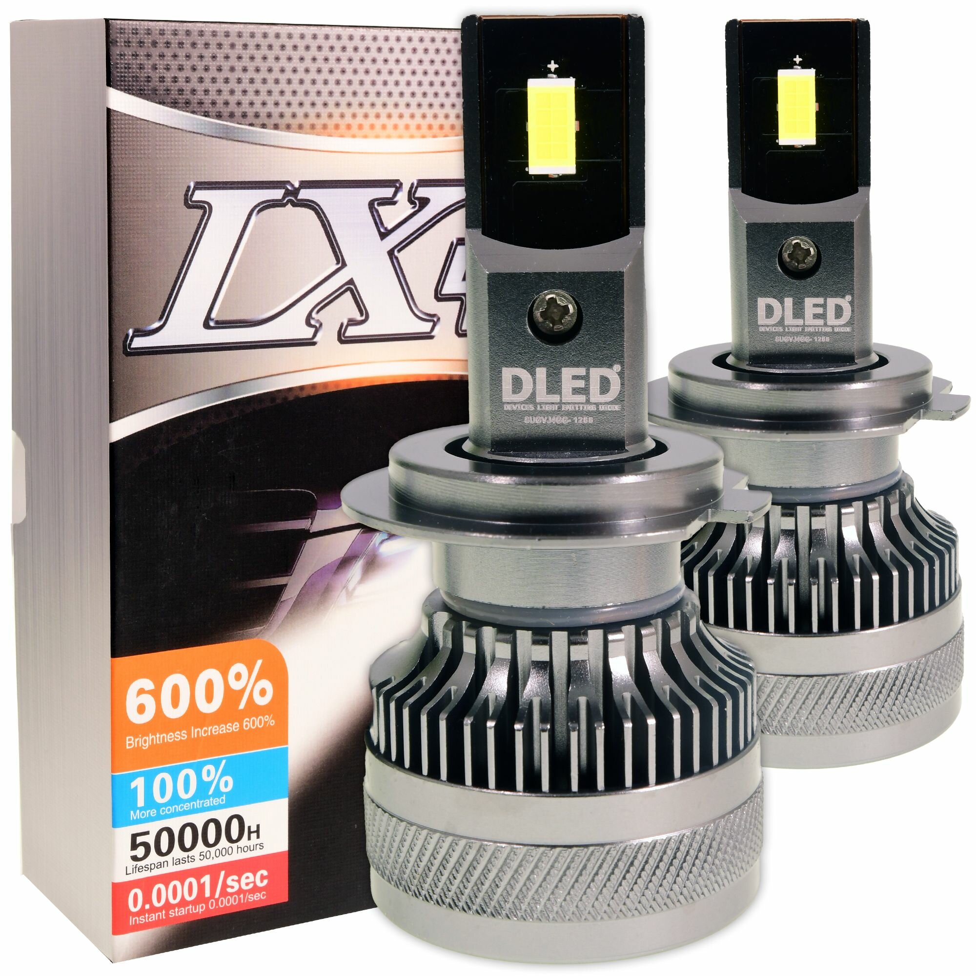 Автолампа светодиодная для грузовых автомобилей H7 PX26D DLED UG24 LX CSP 3570 6000K 24V 31W 6200Lm CanBus (2шт.)