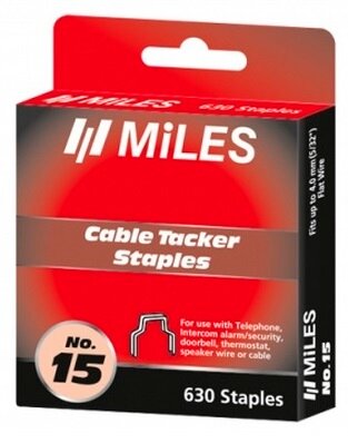 Скобы Miles для закрепления плоского кабеля 4 мм, (630 шт. в упаковке)