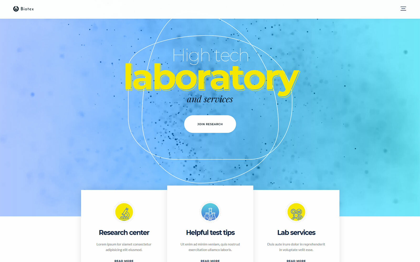 Подарочный сертификат на Шаблон для сайта Вордпресс с демоконтентом Biotex - Medical Laboratory Theme WordPress