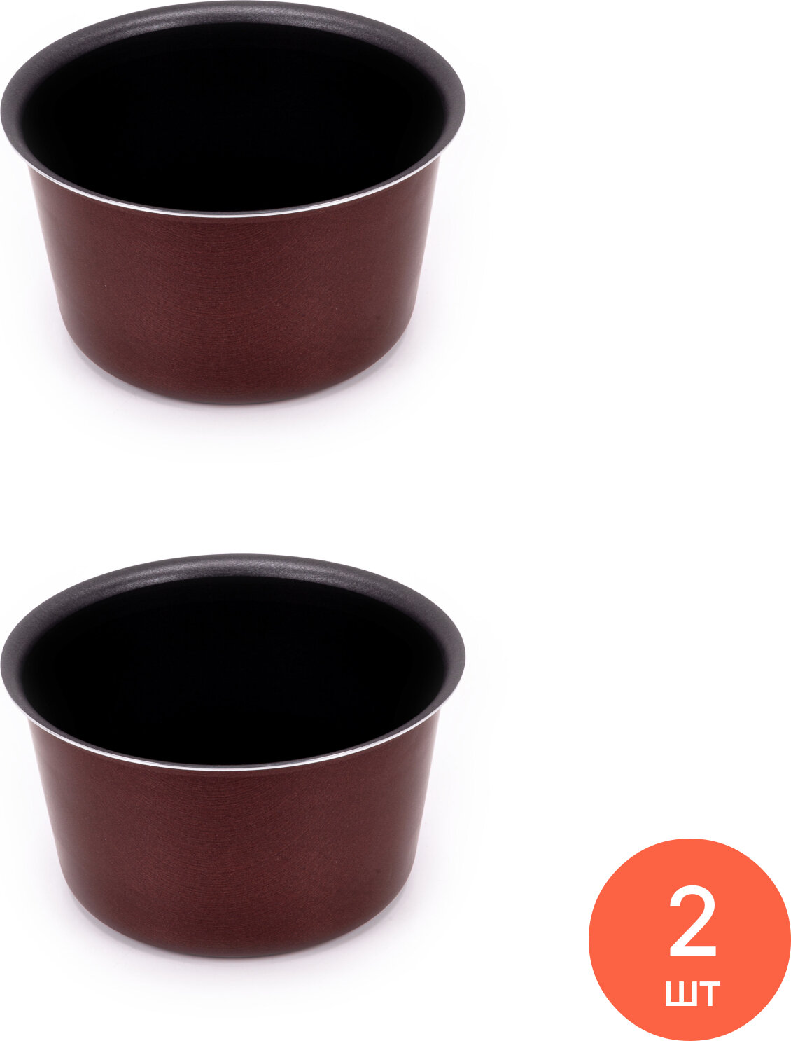 Форма для выпечки Scovo Забава RZ-049 для пудинга антипригарное покрытие алюминий коричневый 16см (комплект из 2 шт)