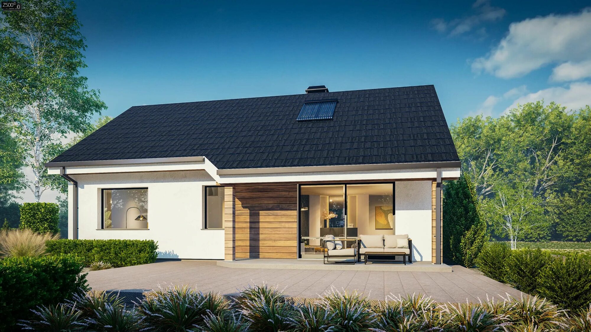 Проект дома 8,4х12,3 м, 85м2, газобетон