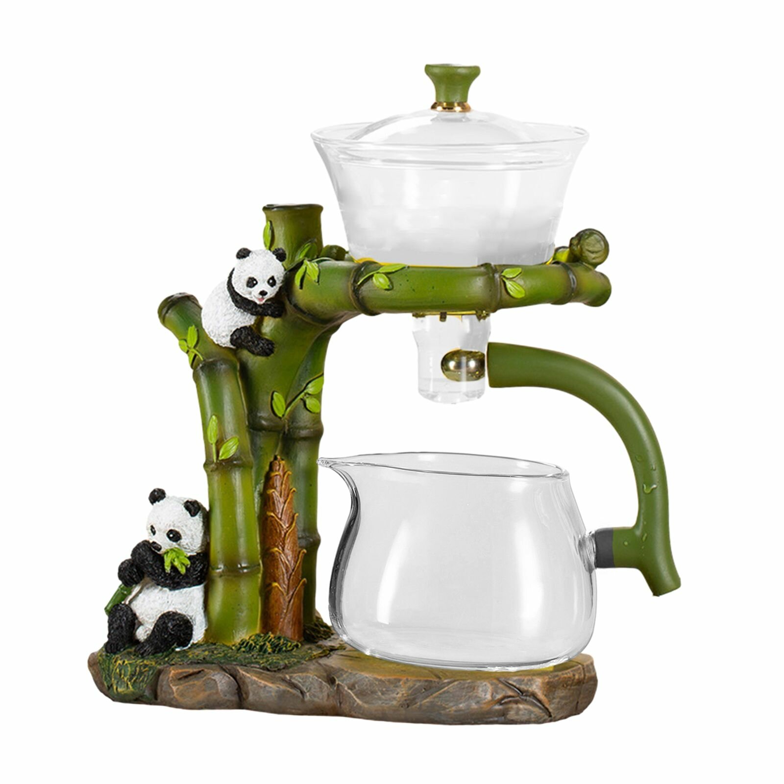 Стеклянный заварочный чайник Магнитный капельный чайник 400ML один кусок синий