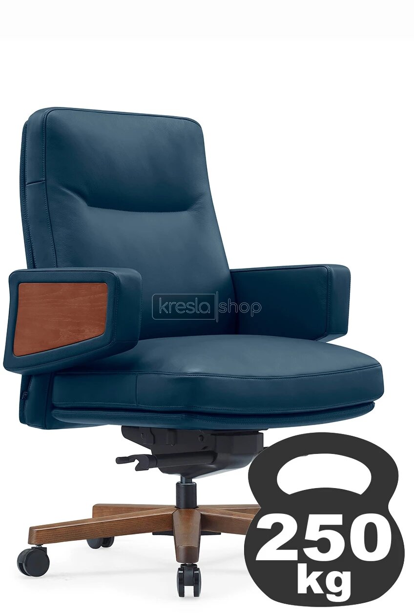 Кресло для руководителя Riva Design Рафаэль-М / Rafael-M B2119 синяя кожа