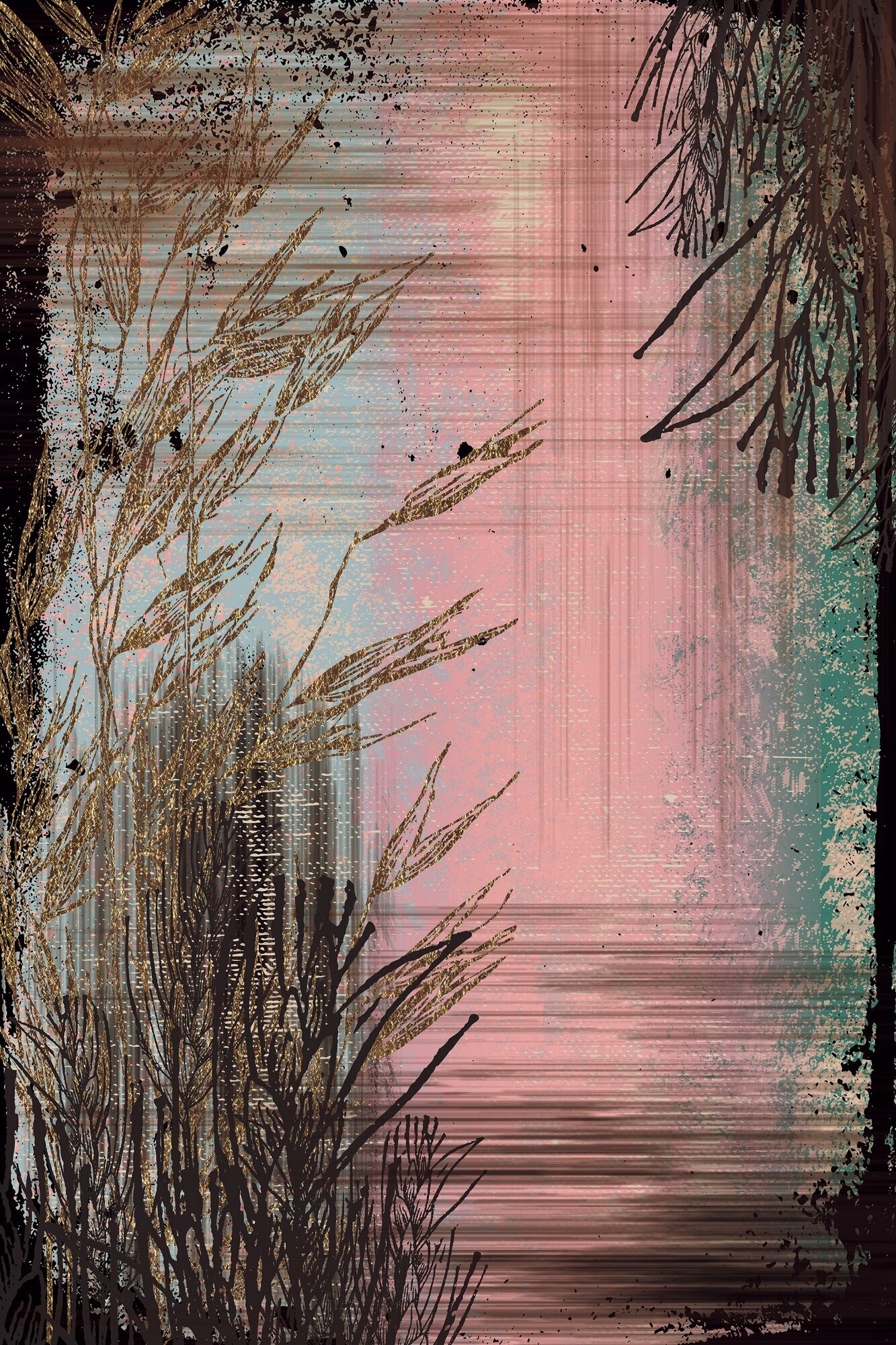 Фотообои Ветки на закате270х200 см