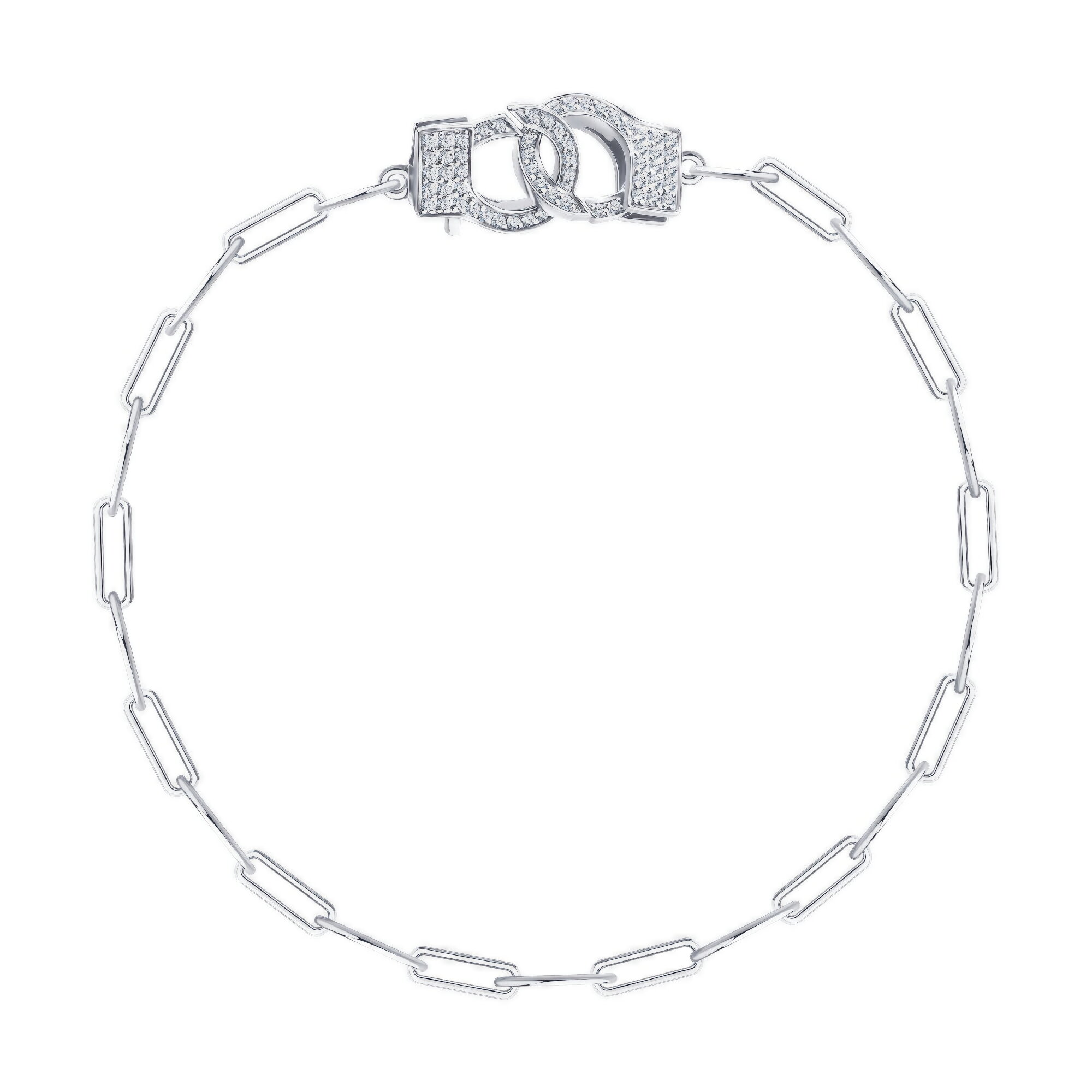 Браслет, белое золото, 585 проба, бриллиант