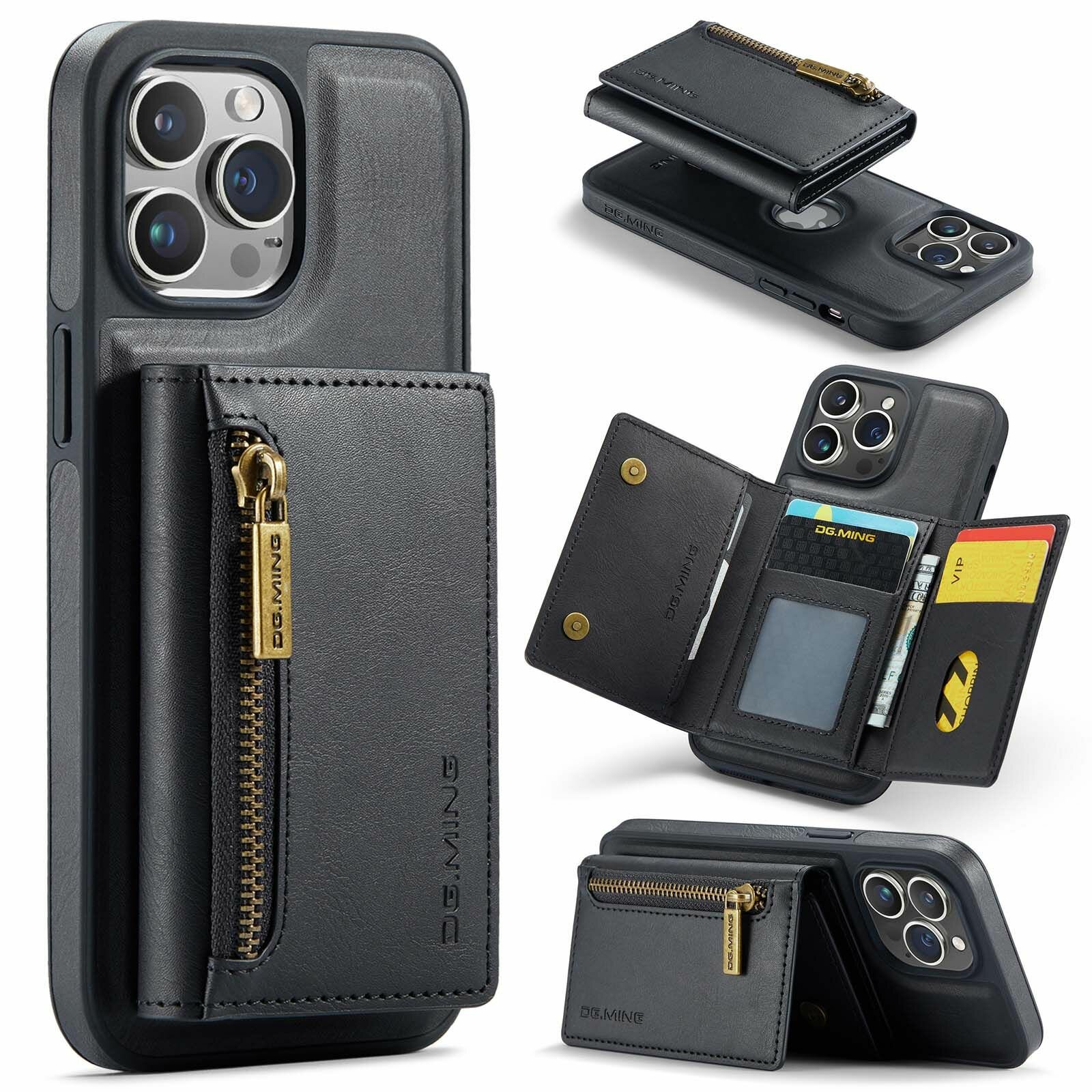 Подходит для Apple iPhone 12 Pro Max Магнитные пряжки, кронштейны, сейсмостойкие, RFID - замки, новинки, Многофункциональная визитница.