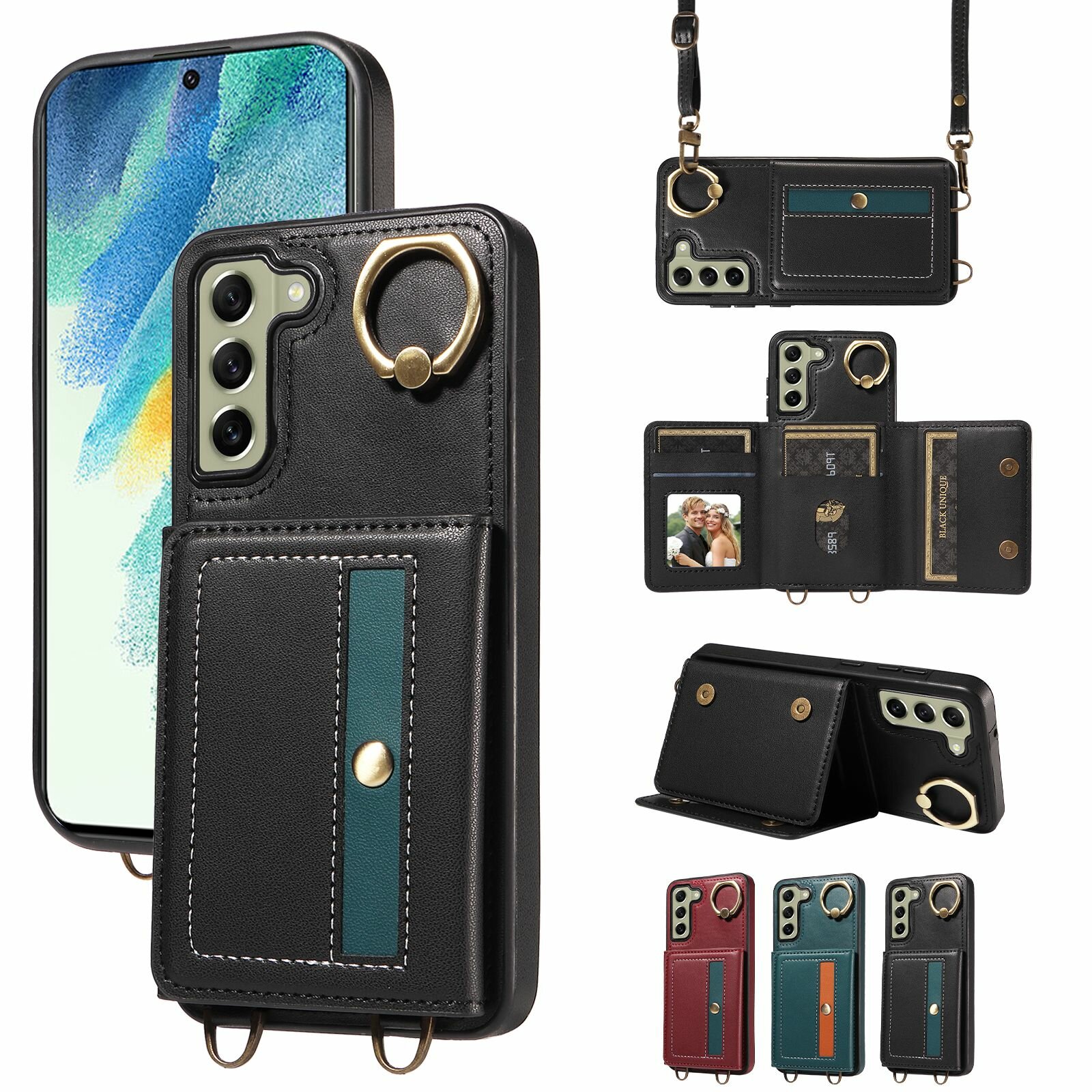 Чехол для Samsung Galaxy S21 FE/(Самсунг Галакси с21 FE) с отделением для карты, Чехол-кошелек для Кожа высокого качества, Новый продукт