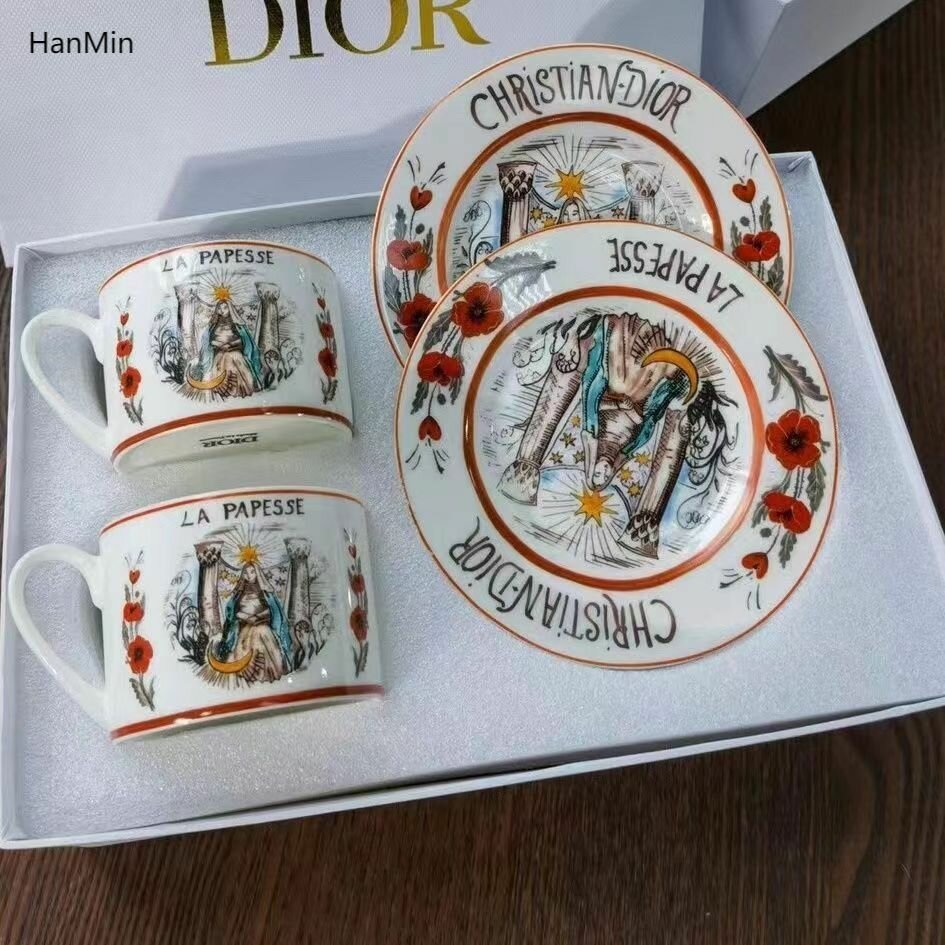 Кофейный сервиз Dior Два стакана и два блюдца 240ml