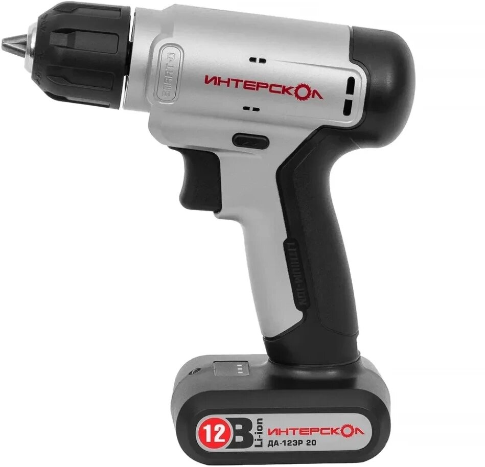 883.0.1.00 / Дрель-шуруповерт Интерскол ДА-12ЭР 20 смарт-д, 1.5Ач, без ЗУ, с одним аккумулятором [