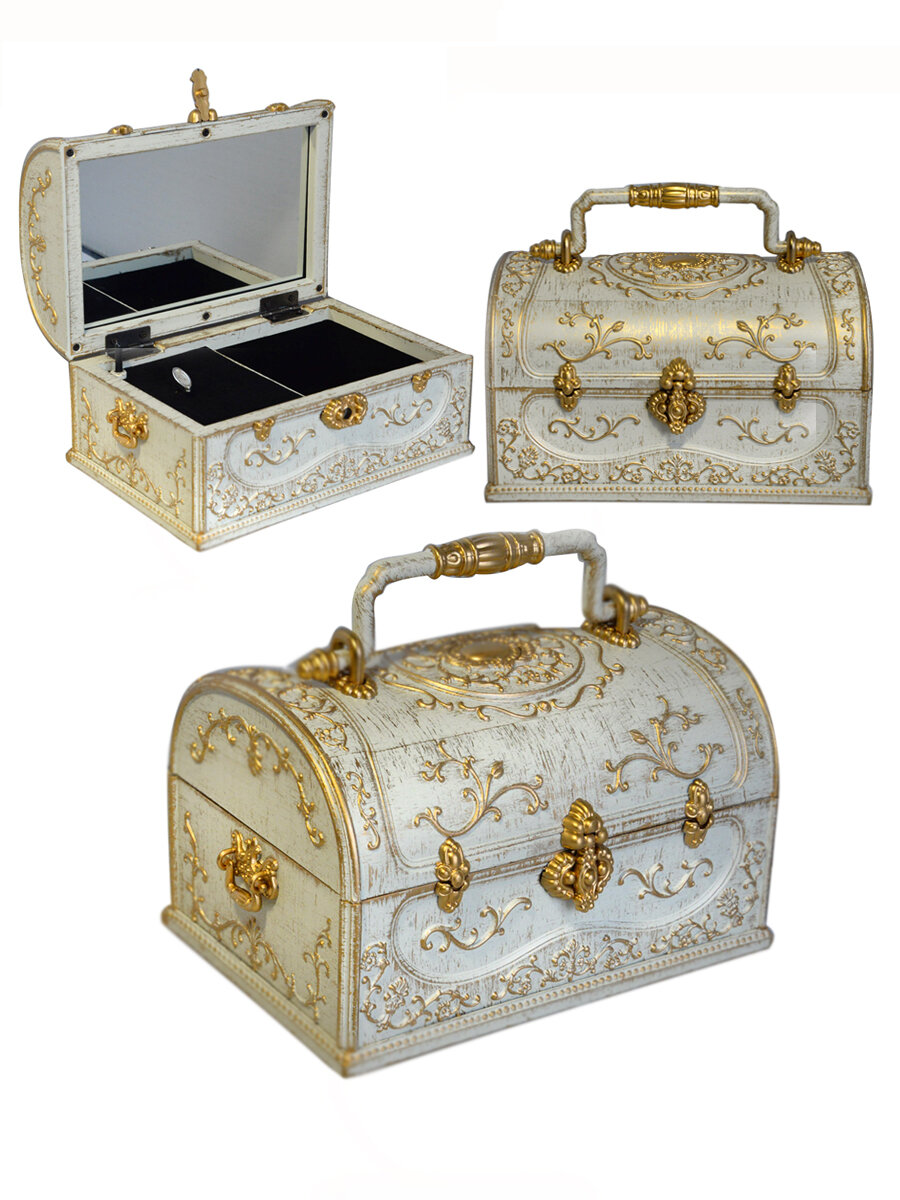 Шкатулка музыкальная "Балерина", с зеркалом, для украшений, с зеркалом