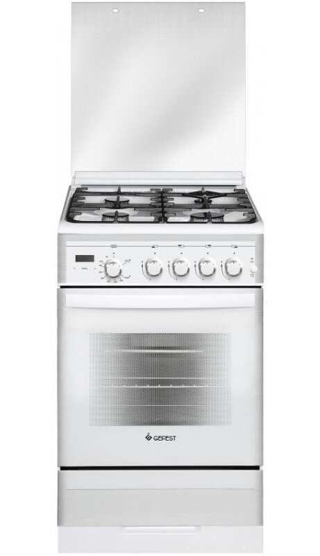 Плита газовая Gefest ПГ 5300-03 0040 белый, стеклянная крышка