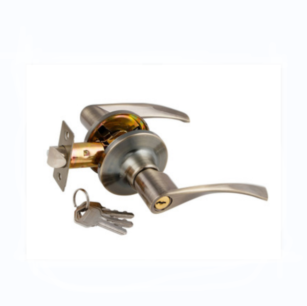 Ручка-Защелка дверная S-Locked 3901-01 ЕТ AB бронза ключ