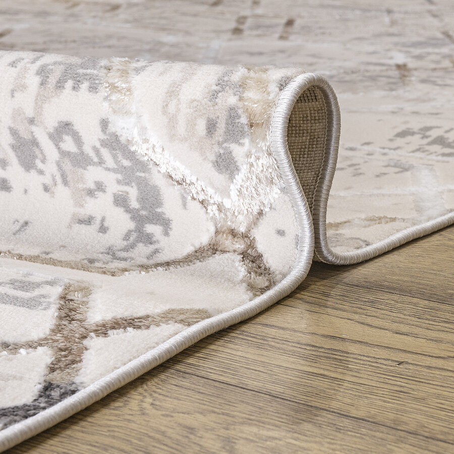 Ковер, Овал, Бежевый, Серый, Золотисто-коричневый, Современный, на пол, в гостиную, спальню, в ассортименте (150 см. на 230 см.)