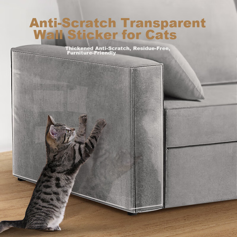 HELLOJOY Cat Scratch Protection Stickers for Sofa, Transparent Cat Paw Stickers, Leather Sofa Protective Covers, 30*45cm*5 Pieces