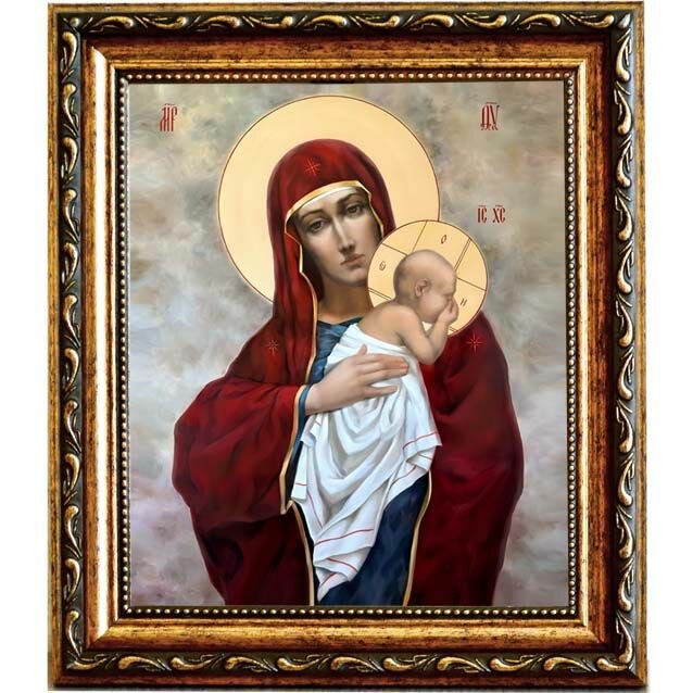 Донецкая икона Божией Матери "Избавительница" (15 х 18 см) В раме