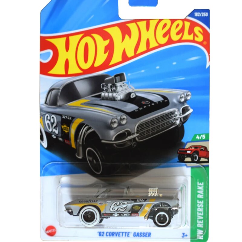 Hot Wheels '62 Corvette Gasser, черный, 182
