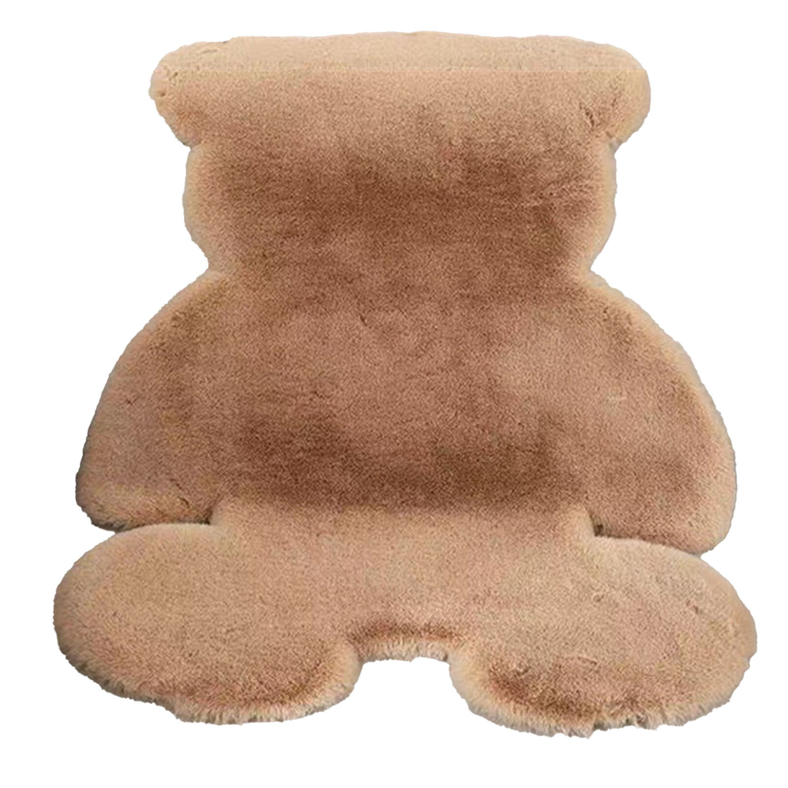 Милый ковер для спальни, мягкий лохматый напольный коврик в форме медведя для детей, девочек-подростков, комната, пол, гостиная, цвет хаки, 45x60