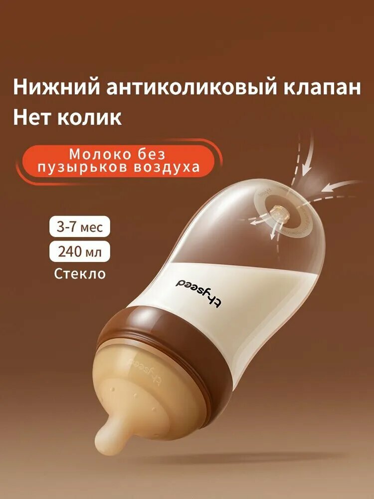 240 миллилитров физраствора, для новорожденных 3-7 месяцев, широкая шея, обезболивающее