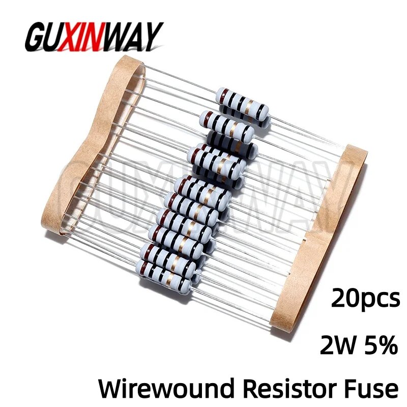 Проволочные резисторы GUXINWAY 20 шт, 2 Вт, 5% 2.2R