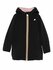 Куртка K-WAY Hooded zip-up jacket, размер 10 лет, черный/серый металик