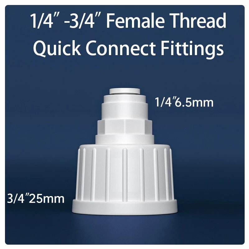 Фитинг для обратного осмоса пластиковый 1/4" 3/8" 4